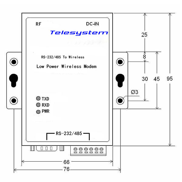 Wireless RS-232/485 Modem 1km - Alief